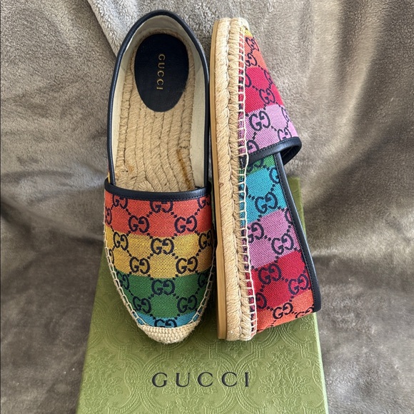 Gucci | Shoes | Gucci Rainbow Espadrille Flats | Poshmark
